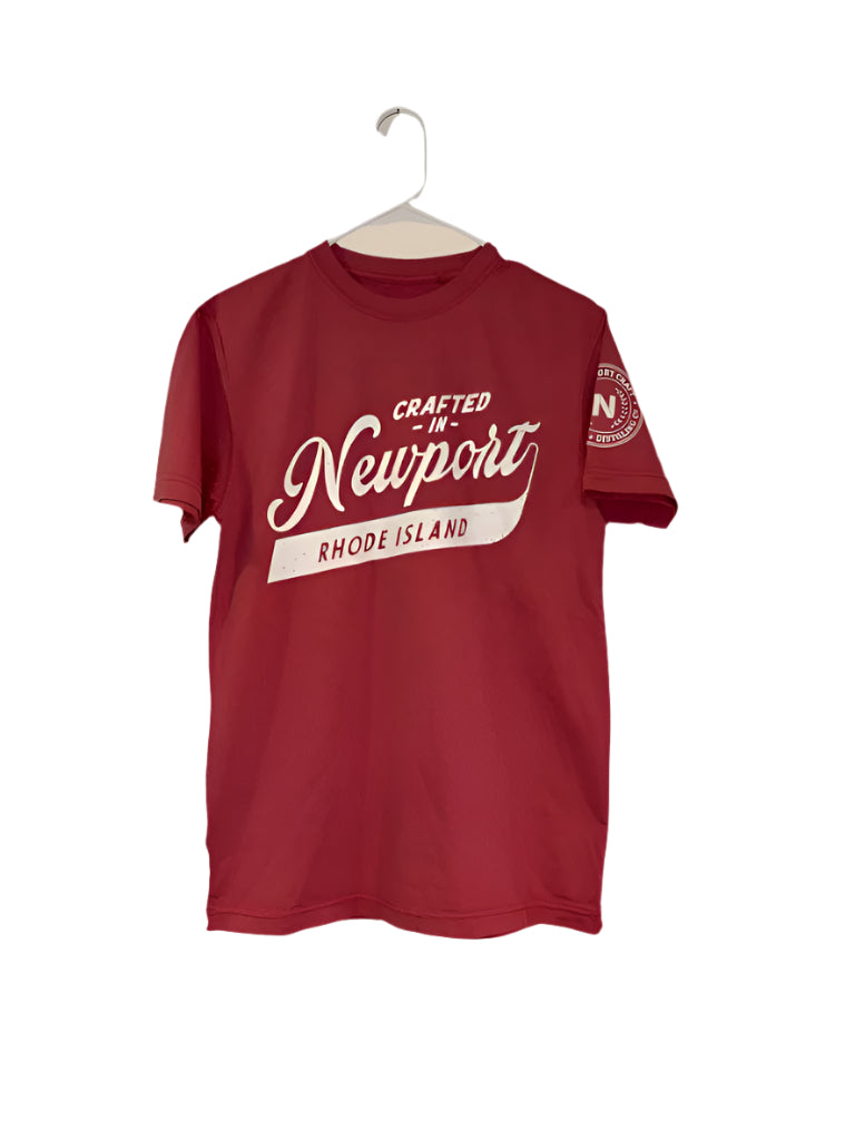 Crafted in Newport Red T shirt – Newport Craft Brewing & Distilling
